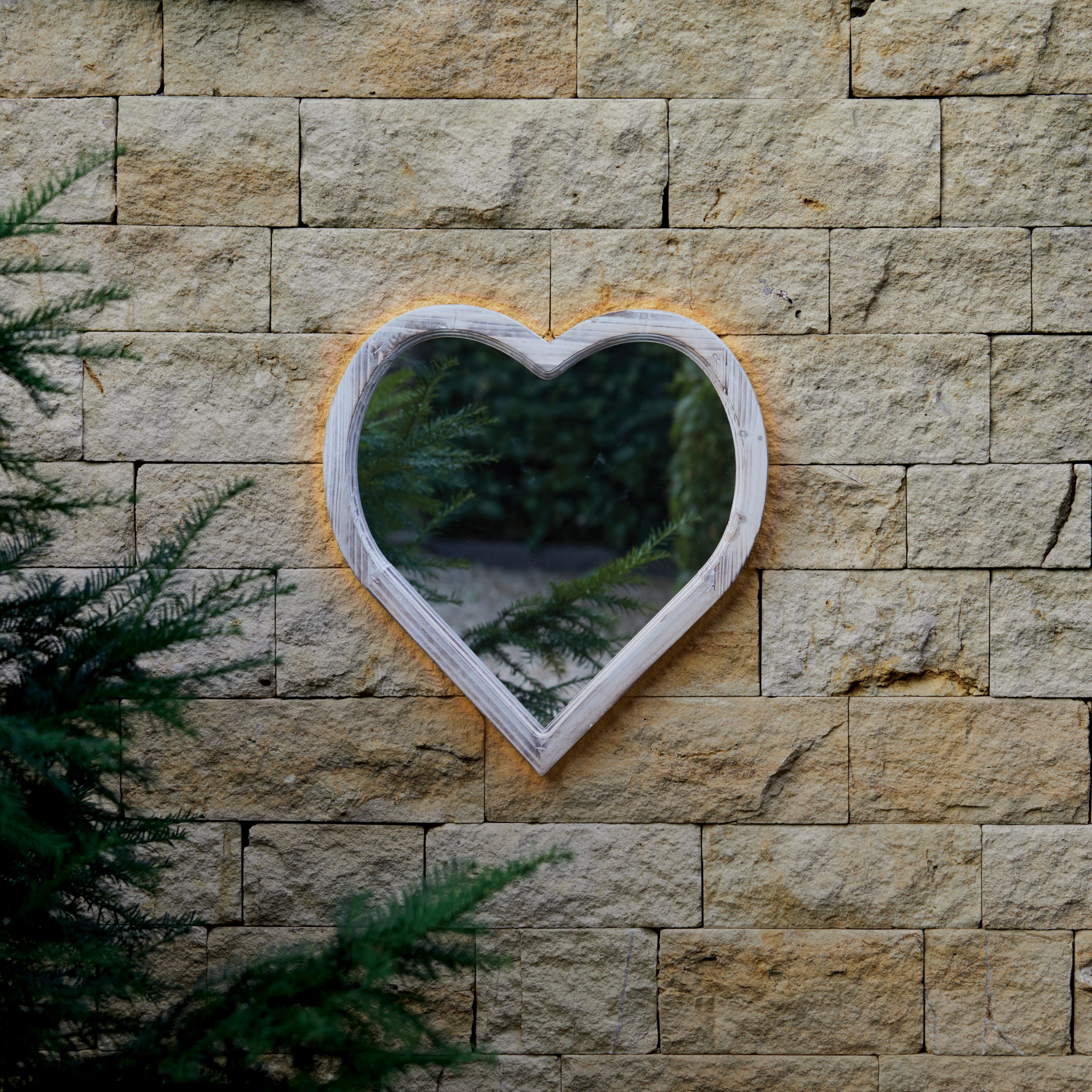 Large Heart Solar Mirror | Woodlodge Products